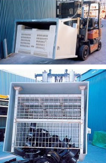 Hydraulic Forward Bulk Bin Tipper | Brick Cages | Brick cage