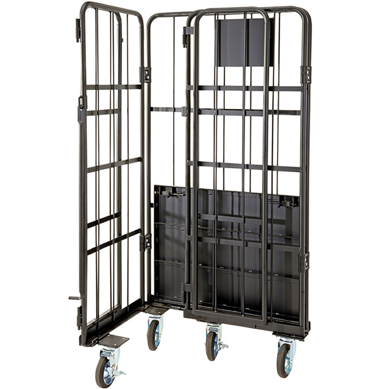 Heavy Duty Security Cage Trolley with Doors 500Kg Capacity (Matt Black ...