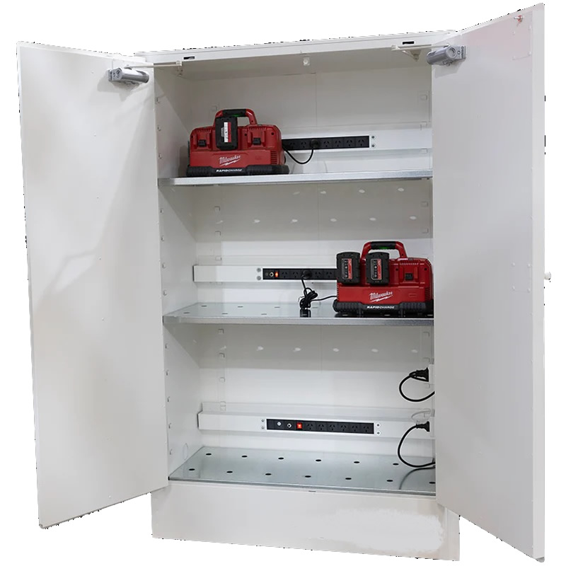 Lithium Ion Li-Ion Battery Charging Cabinet 18 Outlet | Brick Cages ...