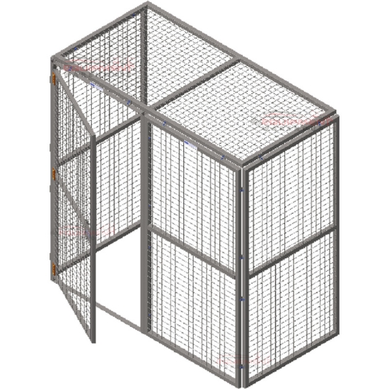 Wire Mesh Storage Cage Large No Back End Gate | Brick Cages | Brick cage